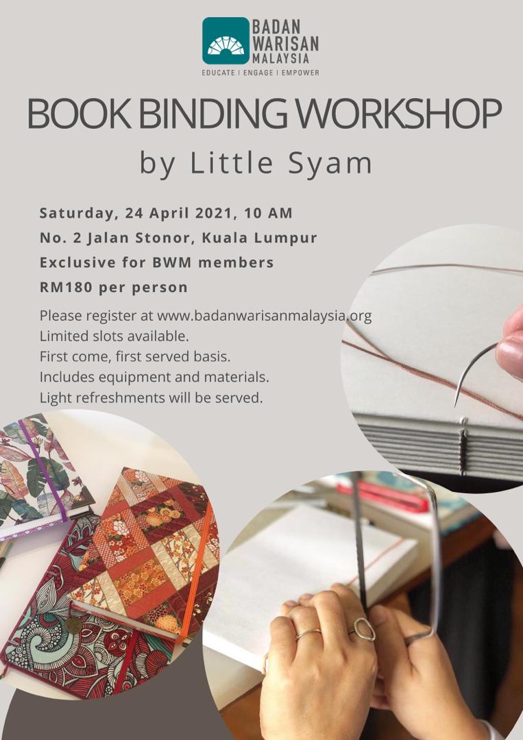 Book Binding Workshop by Little Syam « © 2025 BADAN WARISAN MALAYSIA. All rights reserved.