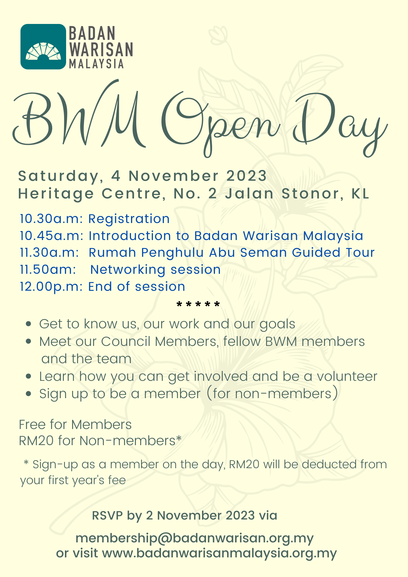 BWM Open Day « © 2026 BADAN WARISAN MALAYSIA. All rights reserved.