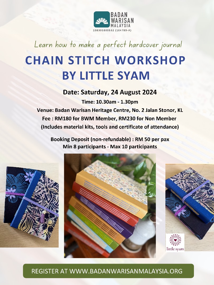 Chain Stitch Bookbinding Workshop By Little Syam « © 2025 BADAN WARISAN ...
