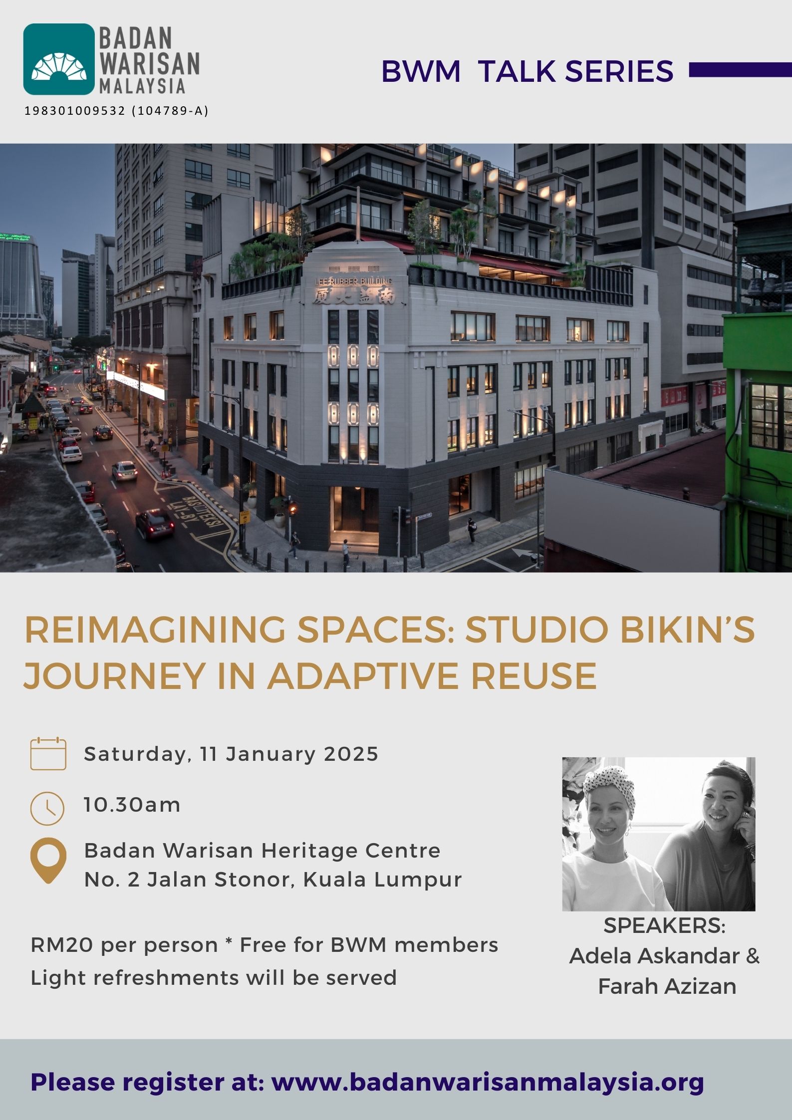 BWM Talk Series: Reimagining Spaces: Studio Bikin’s Journey in Adaptive ...