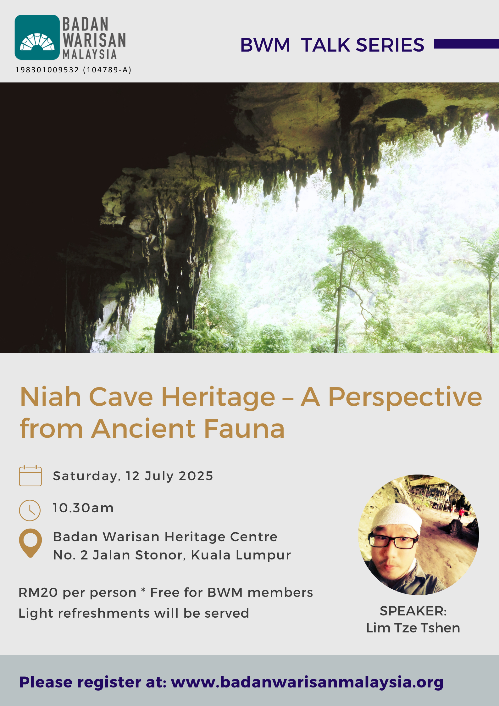 BWM Talk Series: ‘Niah Cave Heritage – A Perspective from Ancient Fauna ...