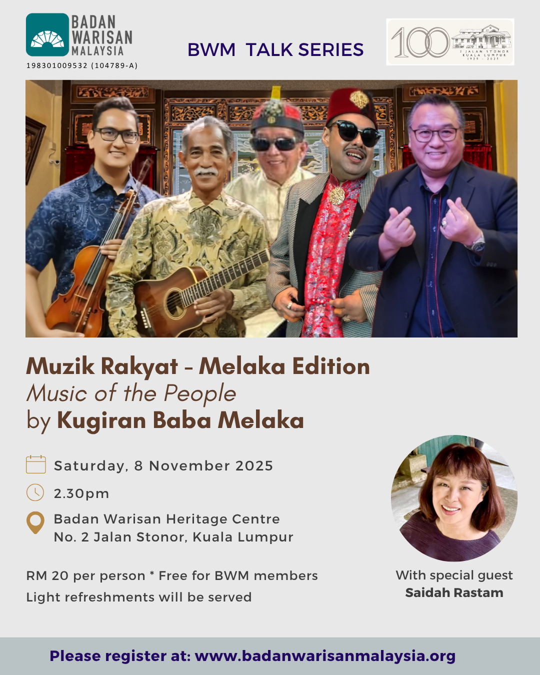 ‘Muzik Rakyat – Melaka Edition’ by Kugiran Baba Melaka « © 2026 BADAN ...