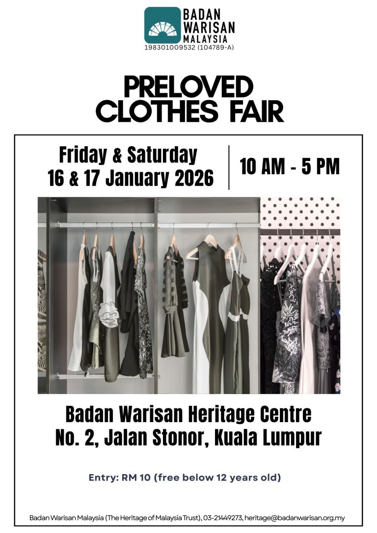 Preloved Clothes Fair « © 2026 BADAN WARISAN MALAYSIA. All rights reserved.