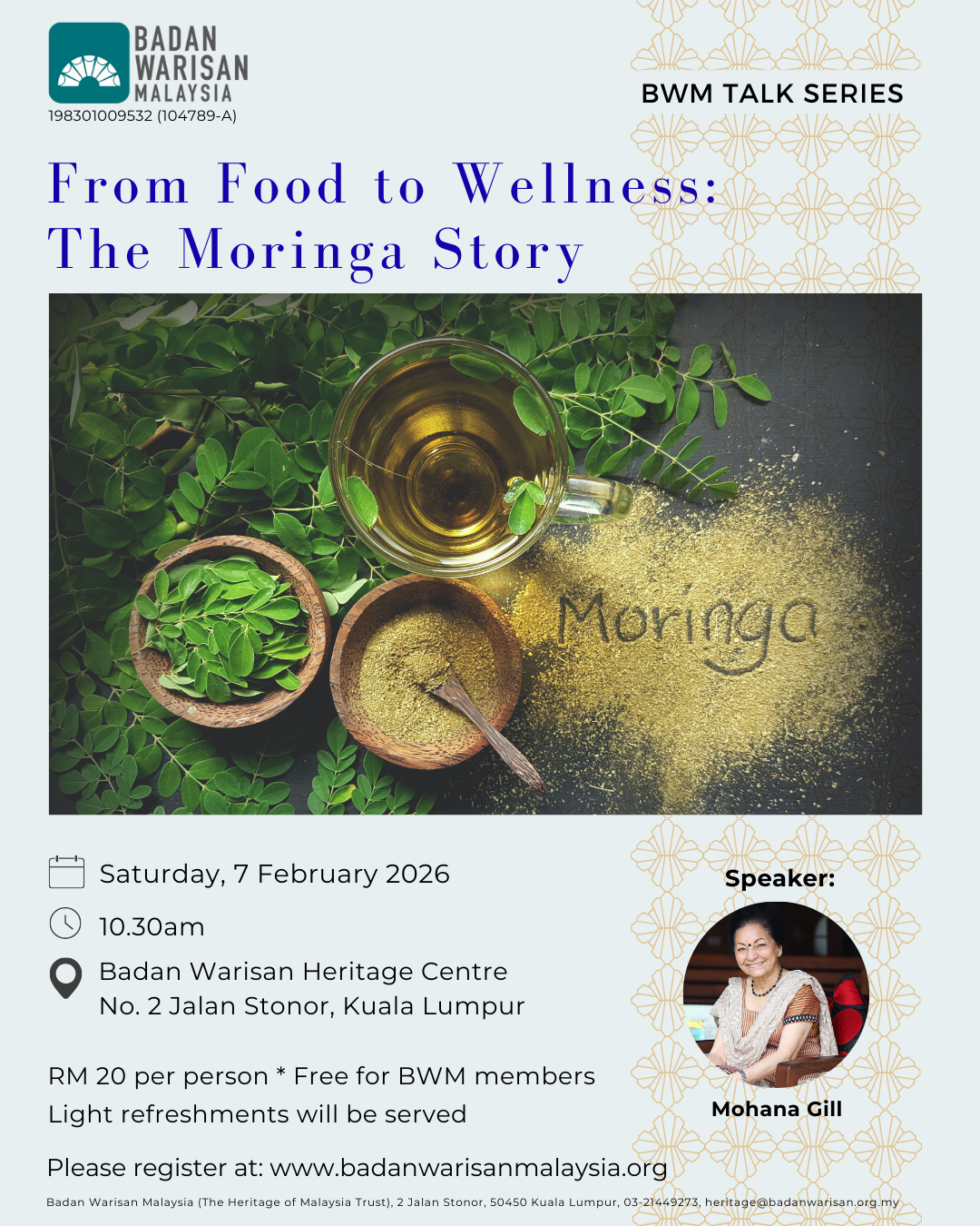 BWM Talk Series : From Food To Wellness: The Moringa Story by Mohana ...