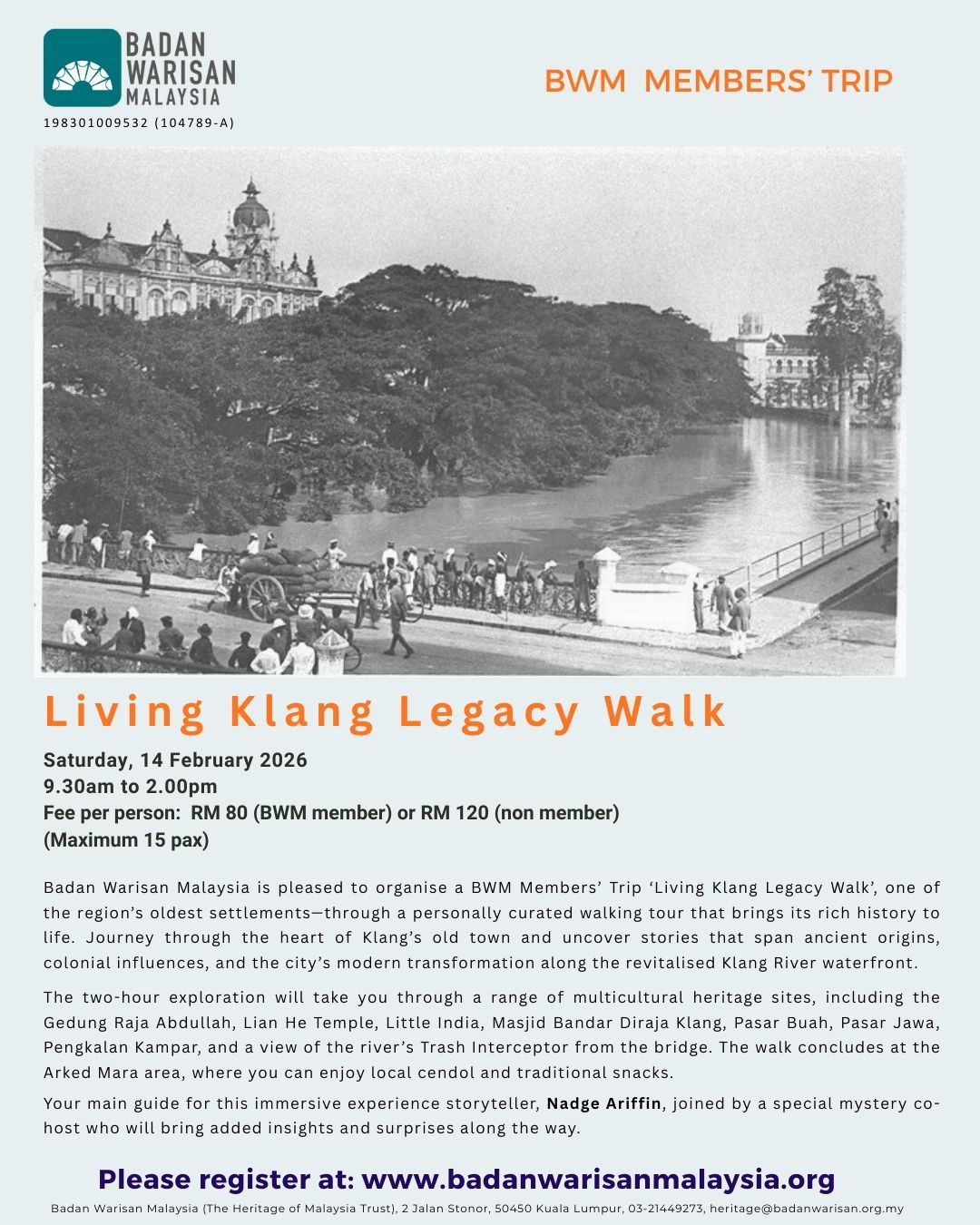 Badan Warisan Members’ Trip: Living Klang Legacy Walk « © 2026 BADAN ...